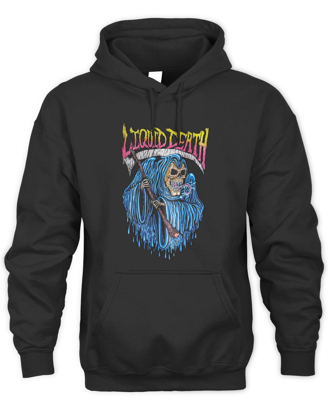 Liquid Death Merch Thrashed To Death Black Hoodie | Ridaven