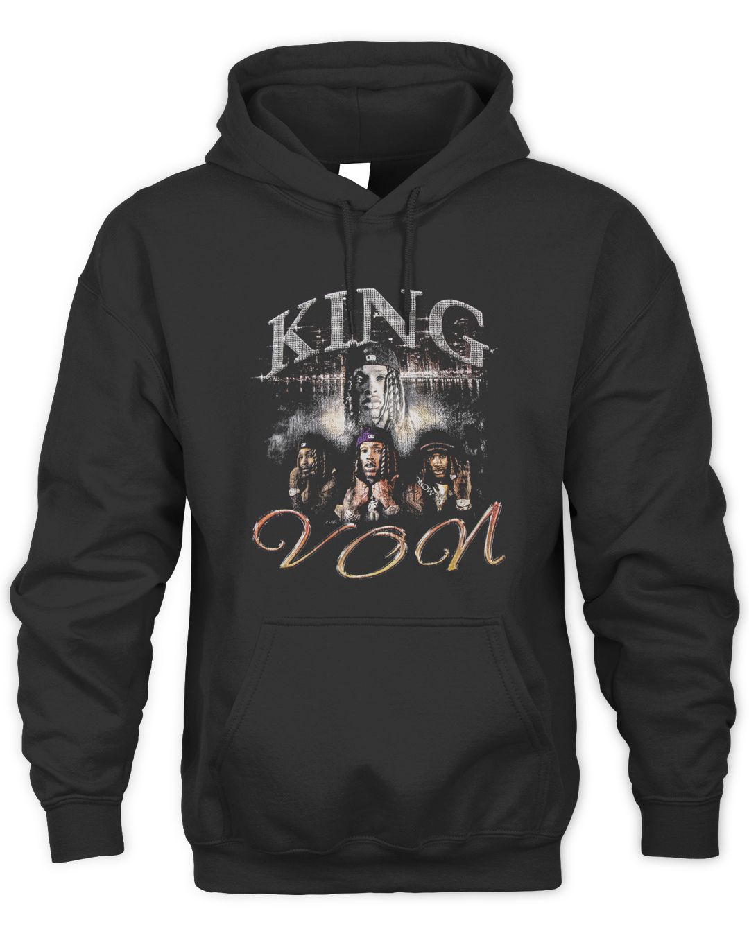 King Von Shop Vons City Official Hoodie Black | Ridaven